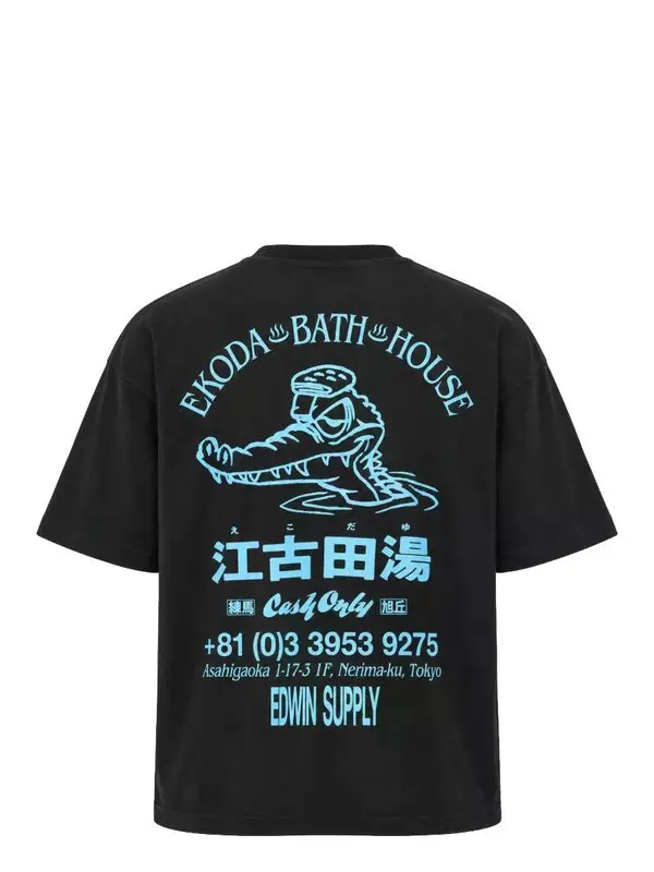 Edwin Ekoda Bath House Graphic-print T-shirt - Black