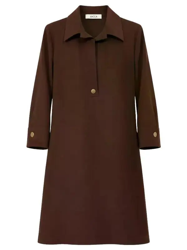 JUCCA Collared Mini Dress - Brown