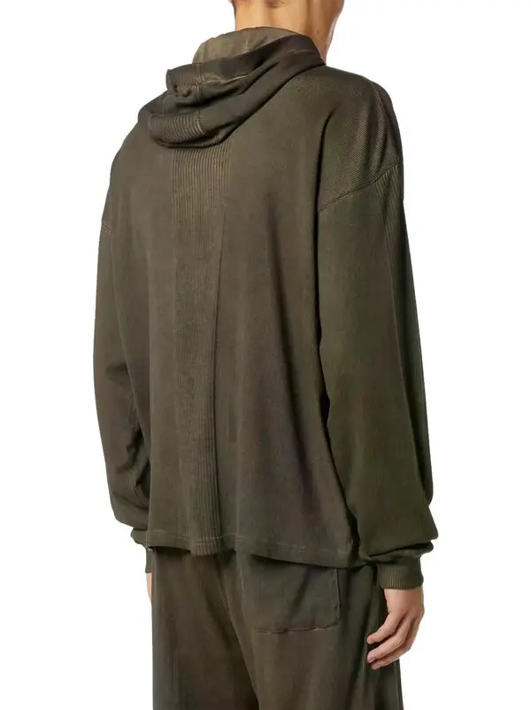 DIESEL® Ribbed-knit Hoodie - Green