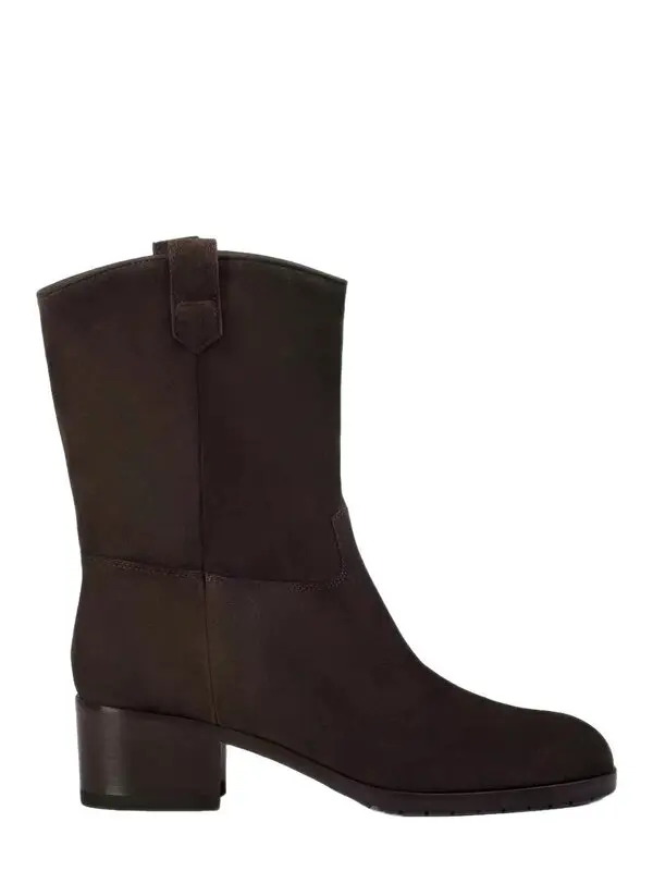DOUCAL'S Suede Block-heel Boots - Brown