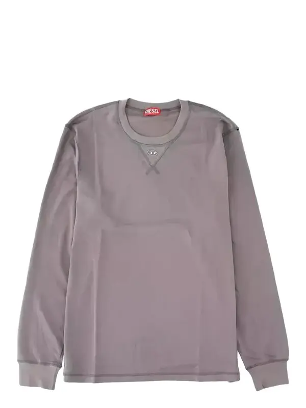 DIESEL® Logo-plaque Long-sleeved Sweater - Grey