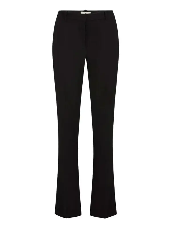 Elisabetta Franchi Lightweight Crêpe Fabric Trousers - Black