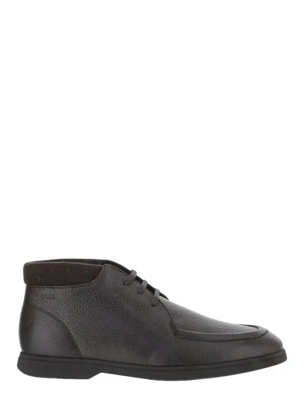 BOSS Grained-leather Desert Boots - Brown