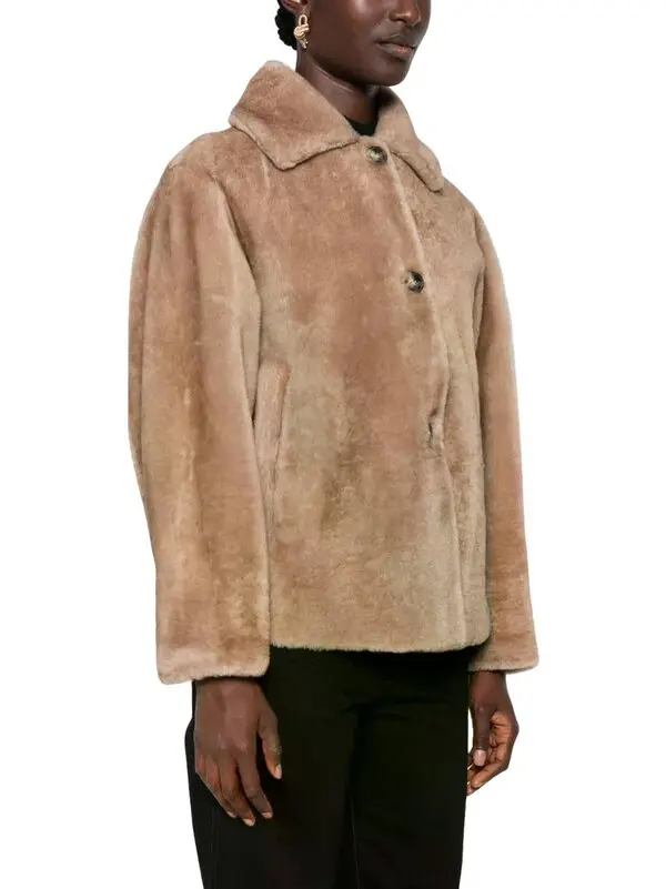 FURLING BY GIANI Allison Shearling Jacket - Neutrals