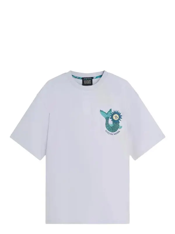 Scotch & Soda Artwork Graphic-print T-shirt - Grey