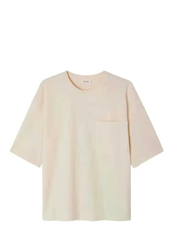 American Vintage Chest-pocket Cotton T-shirt - Neutrals