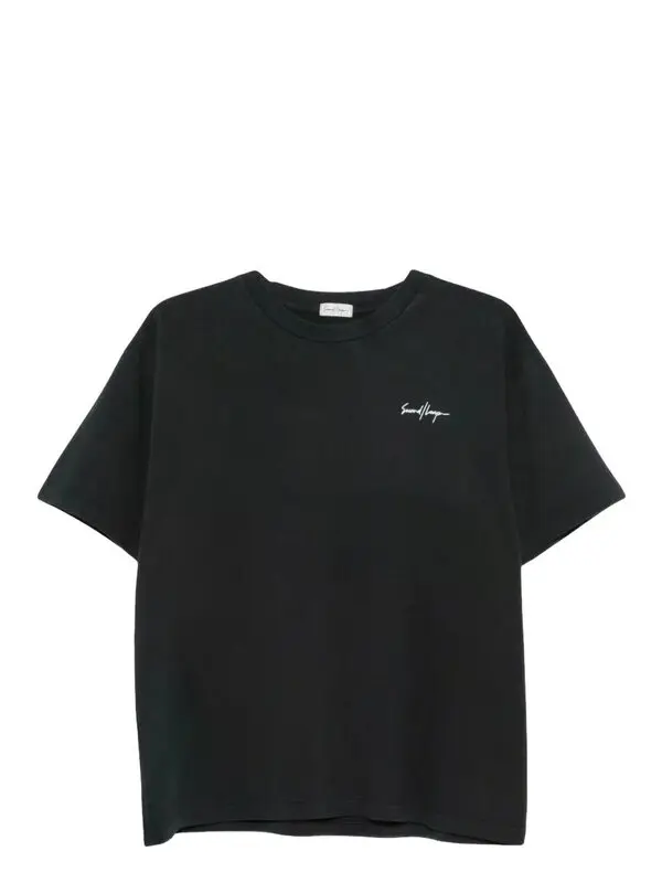 SECOND / LAYER Logo-print T-shirt - Black
