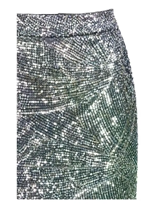 KAOS Sequin-embellished Pencil Midi Skirt - Silver