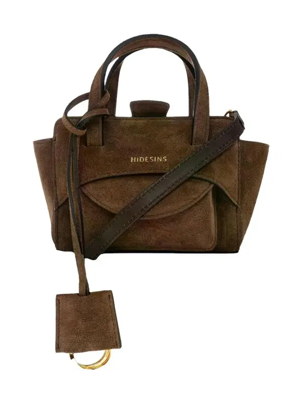 HIDESINS Mini Flap Suede Bag - Brown