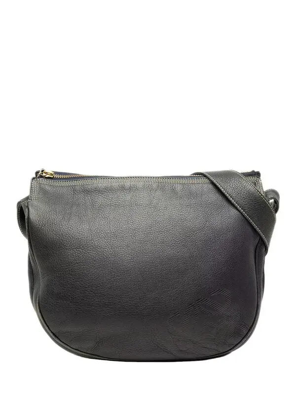 Loewe 20th Century Leather Anagram Crossbody Bag - Black