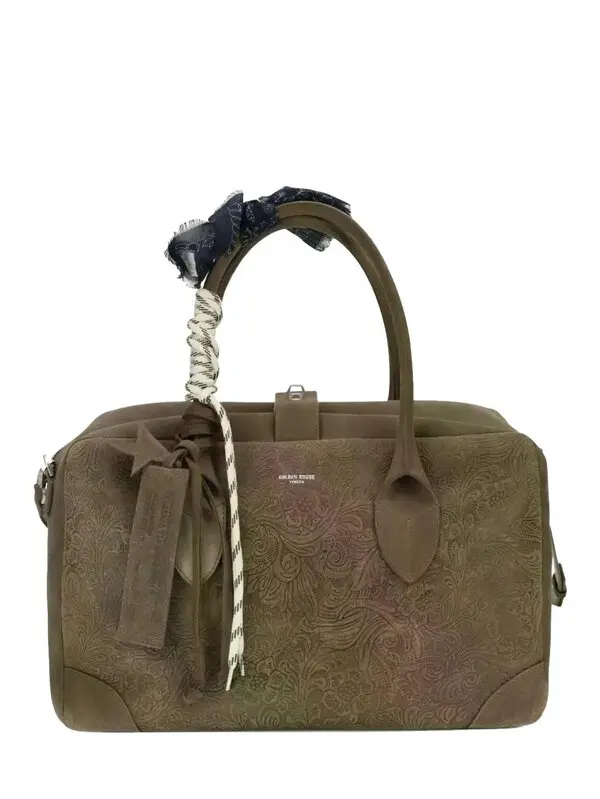GOLDEN GOOSE Medium Vita Floral-embossed Travel Bag - Brown