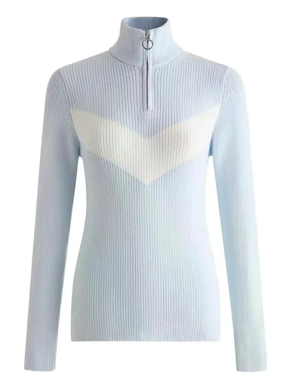 Fusalp Andromède Chevron-knit Sweater - Blue