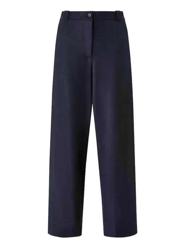 Pinko Logo-patch Straight-leg Trousers - Blue