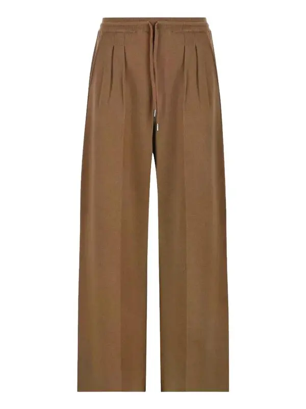 Max Mara Pleated Drawstring Trousers - Brown