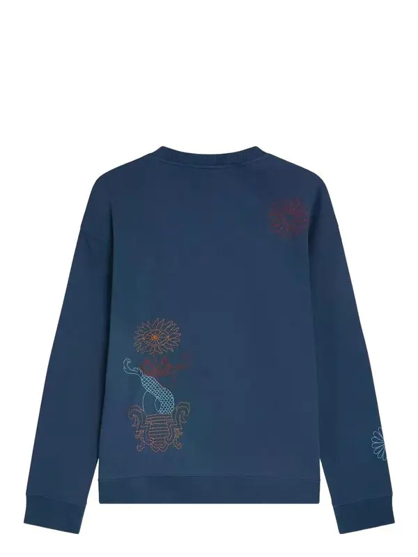 Scotch & Soda Embroidered Crew-neck Sweater - Blue