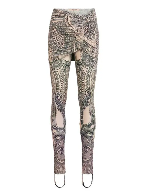 Roberto Cavalli Printed Trousers - Neutrals