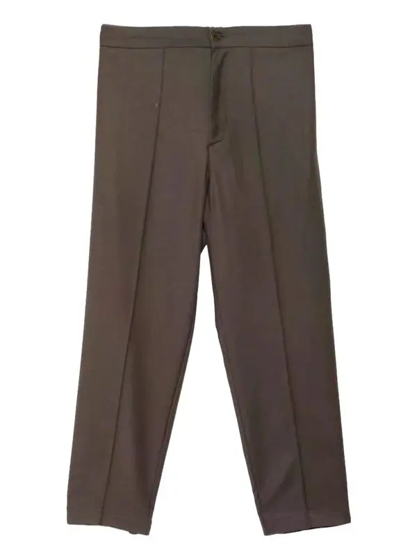 COSTUMEIN Pressed-crease Elasticated-waist Trousers - Brown