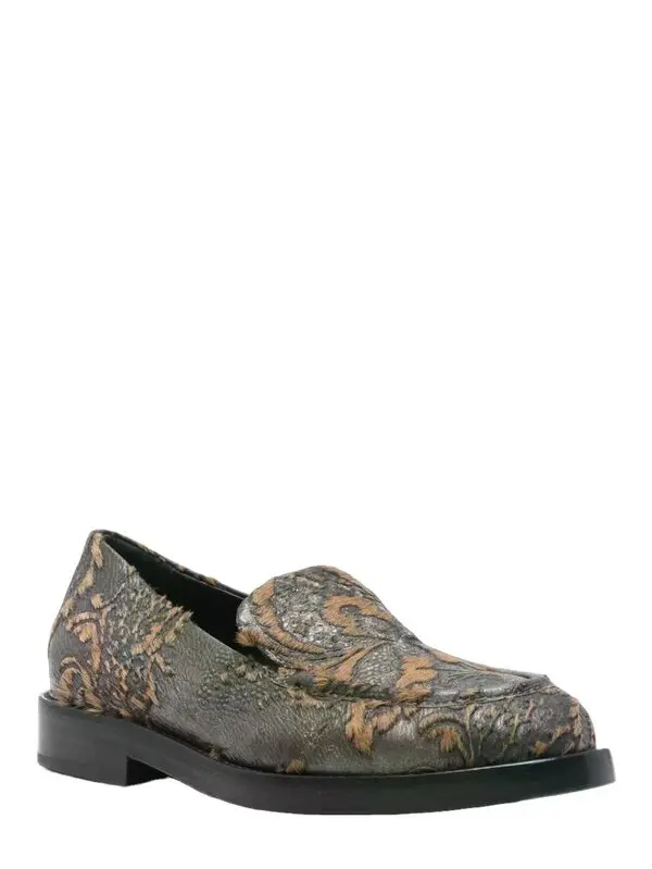 Agl Zenit Floral-jacquard Loafers - Grey