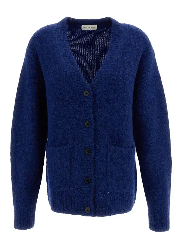 Dries Van Noten Tokas Cardigan In Alpaca And Merino Wool Blend - Multicolor