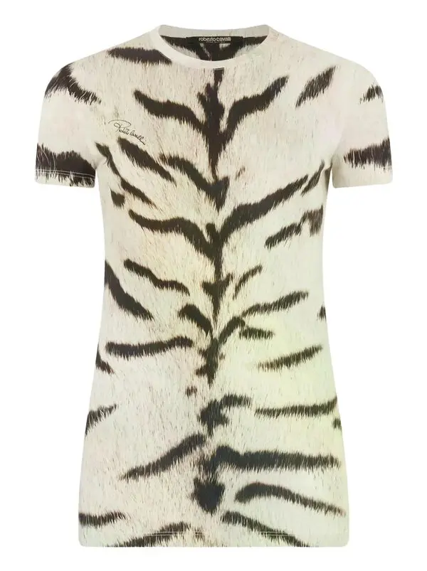 Roberto Cavalli X Ogat Tigresse T-shirt - Neutrals