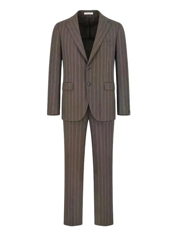 Tagliatore Pinstripe-pattern Suit - Brown