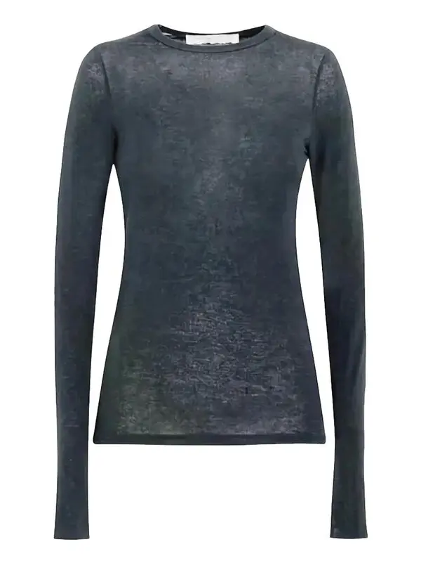 TELA Semi-sheer Long-sleeve T-shirt - Grey