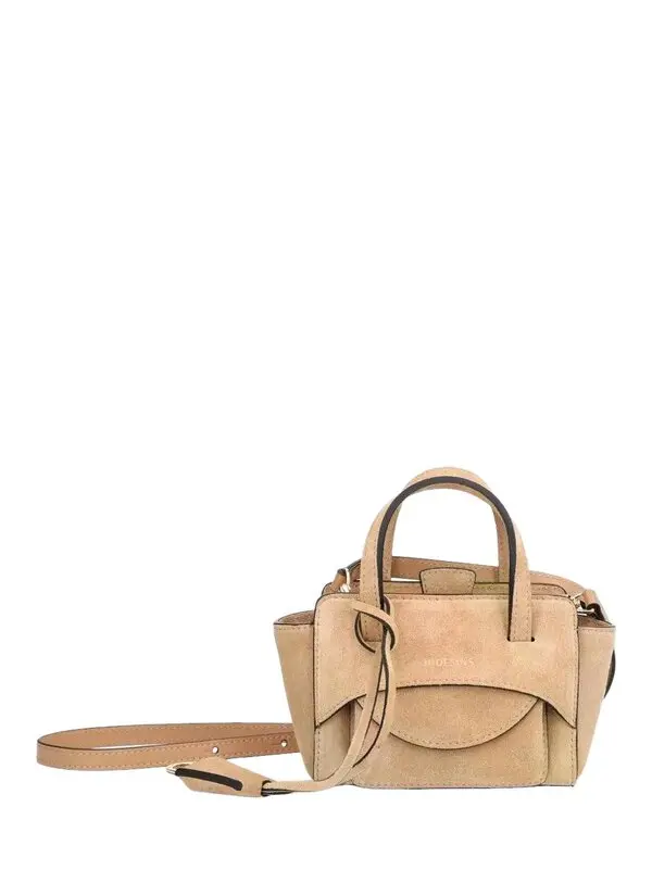 HIDESINS Flap Suede Tote Bag - Neutrals