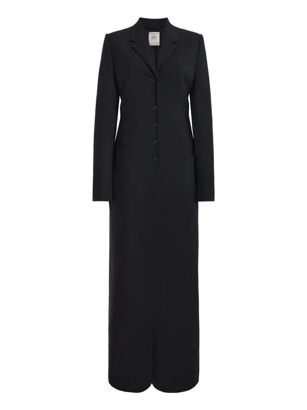 Calvin Klein Jade Single-breasted Wool Coat - Black