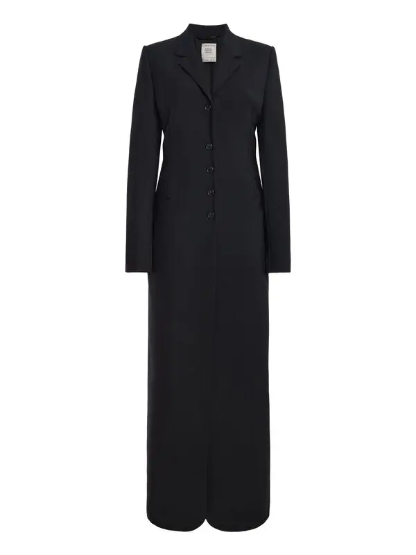 Calvin Klein Jade Single-breasted Wool Coat - Black