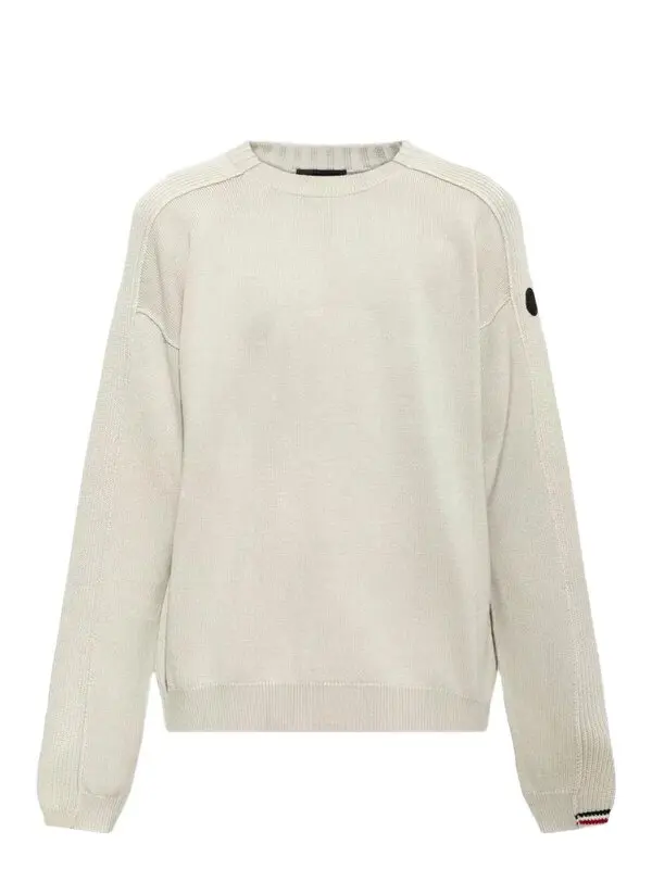 Moncler Ribbed-knit Wool Sweater - Neutrals
