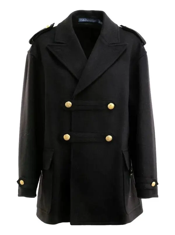 Polo Ralph Lauren Double-breasted Military-style Jacket - Black