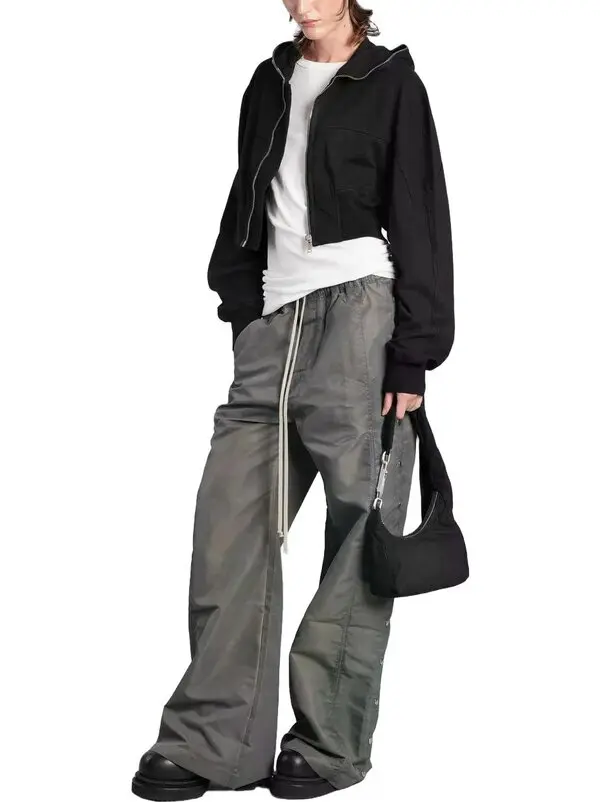 Rick Owens Press-stud Drawstring Wide-leg Trousers - Grey
