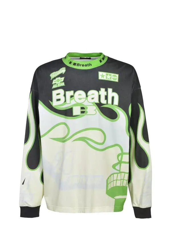 BREATH Racing Graphic-print Long-sleeve T-shirt - Black