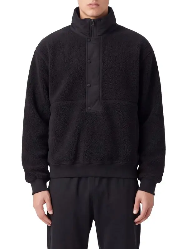 ENTIRE STUDIOS High-neck Half-zip Fleece Jacket With Elasticated Cuffs - Grey