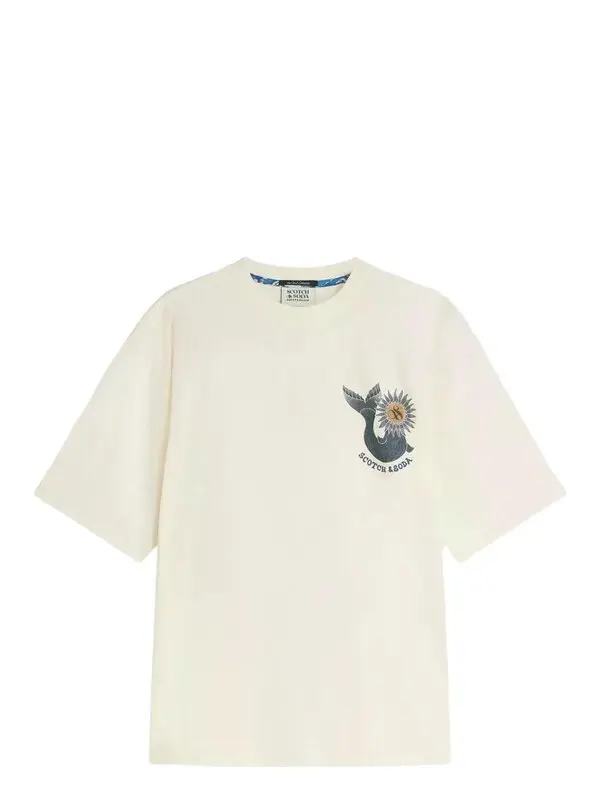 Scotch & Soda Graphic-print T-shirt - Neutrals