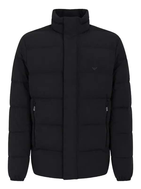 Emporio Armani Nylon Short Down Jacket - Black