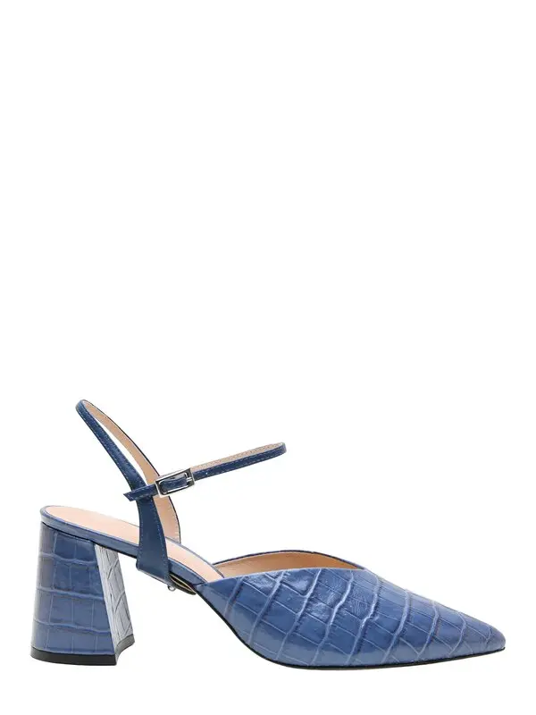 ALTERRE Indigo Croc Amal V Mule - Blue