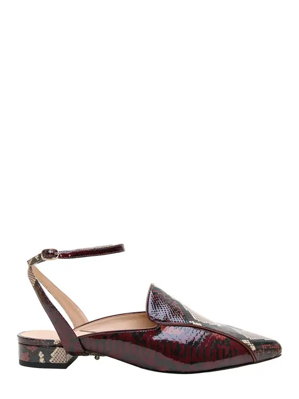 ALTERRE Burgundy Python Marilyn Pointed Loafer - Red