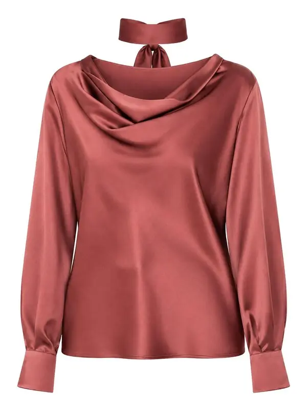 Max Mara Blusa In Raso Di Seta - Red