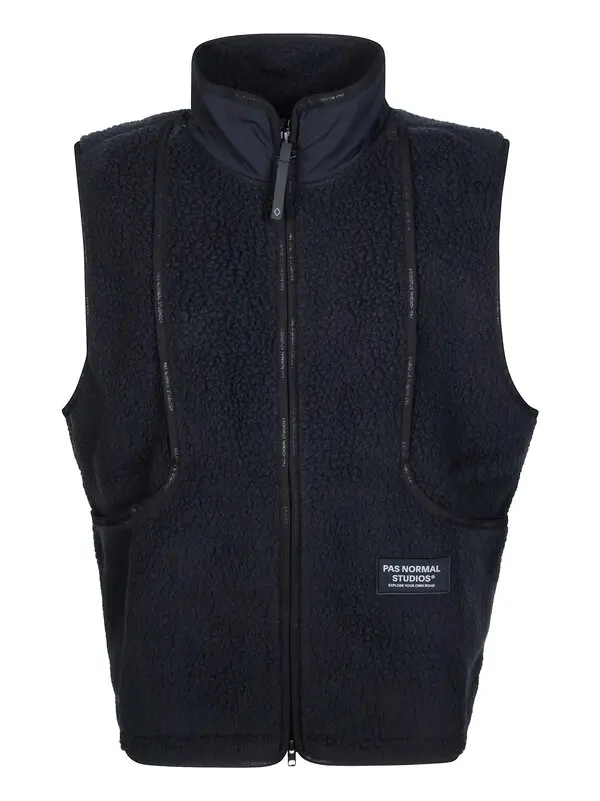 PAS NORMAL STUDIOS Off-race Pile Fleece Vest - Nero