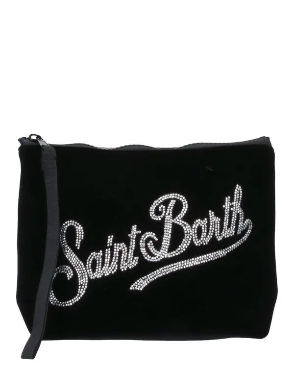MC2 SAINT BARTH Rhinestone Logo Clutch Pouch - Multicolor