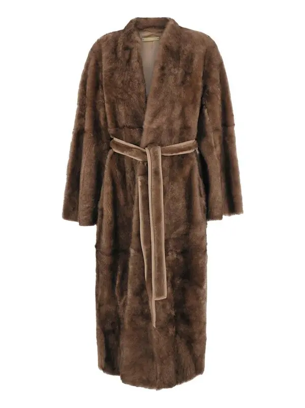 Nour Hammour Notched Revers Fur Patch Pocket Jacket - Beige