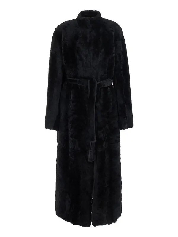 Nour Hammour Wool Button-front Notched Collar Jacket With Side Pockets - Black