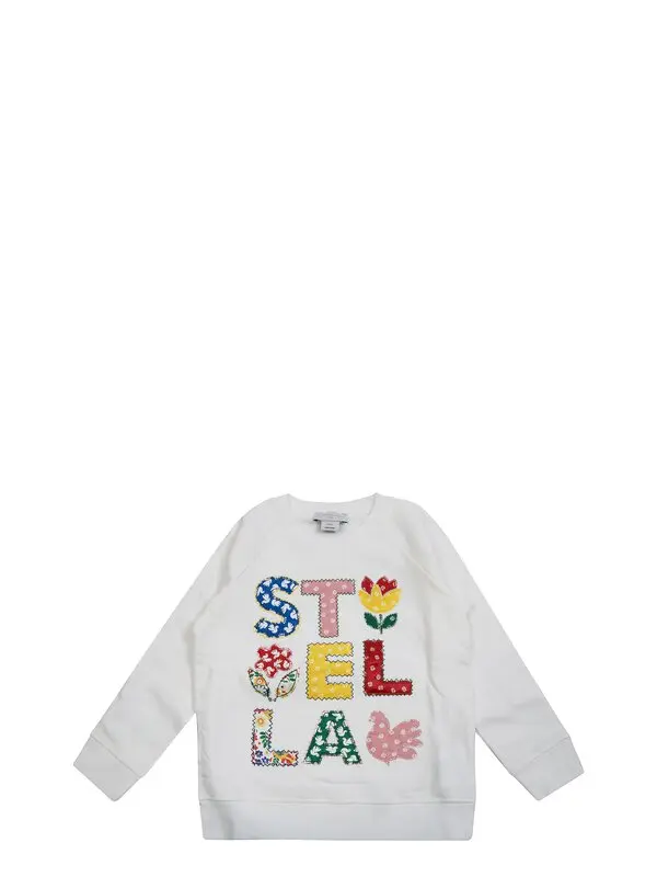 Stella McCartney Mini Floral Embroidered Sweatshirt - Bianco