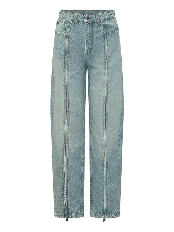 ROTATE BY BIRGER CHRISTENSEN Straight Denim Jean - Light Blue