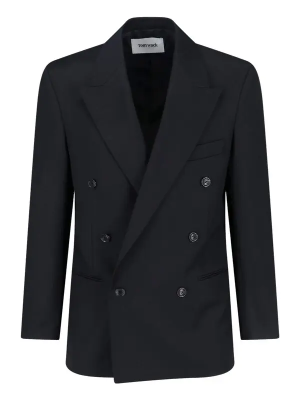 TONYWACK Wool-blend Lined Jacket - Black