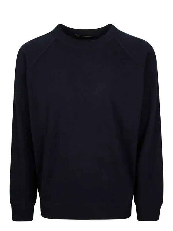 FILIPPO DE LAURENTIIS Raglan Crewneck Wool Cashmere Sweater - Blu