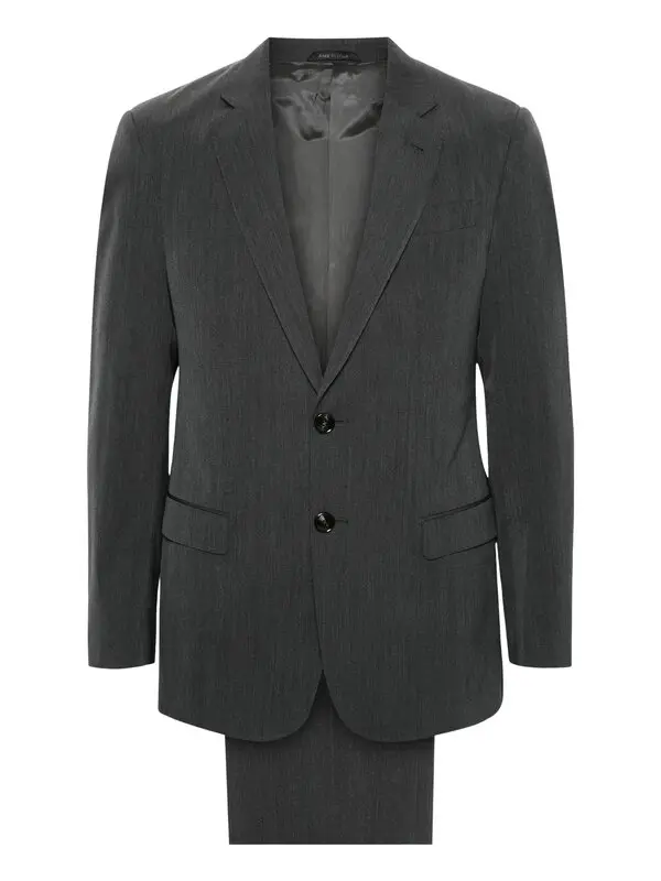 Giorgio Armani S 100% Virgin Wool Suit Jacket & Trousers - Grey