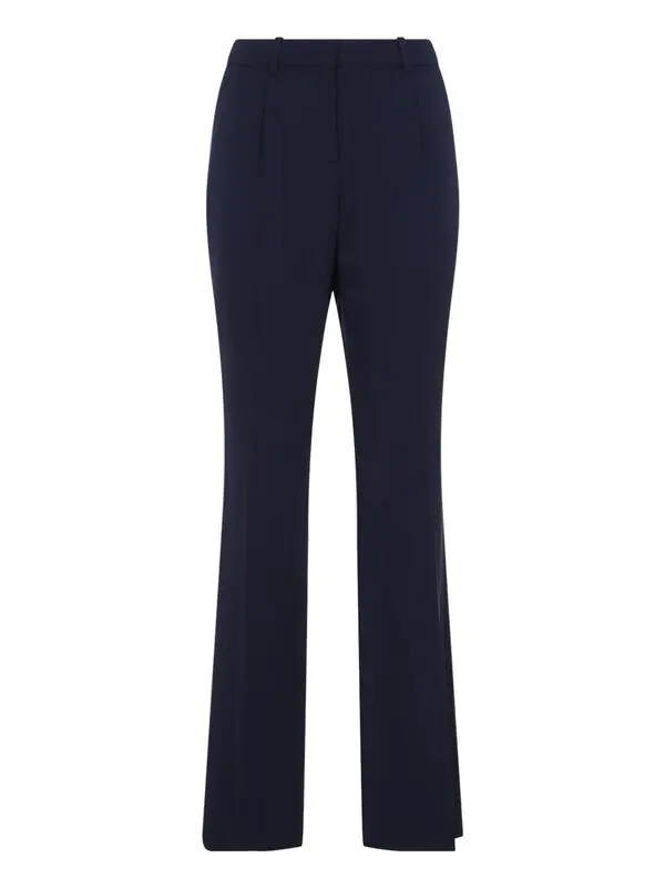 Balenciaga Slim Wool Tailored Pants - Blue
