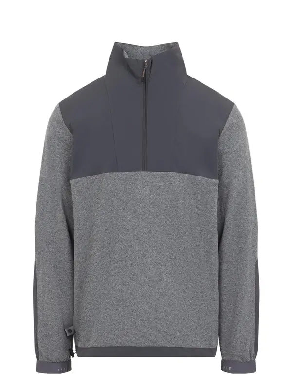 Sease Zipped Skipper Jacket In Virgin Wool & Cashmere - Grey